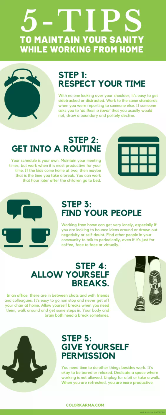 How to keep your sanity while working from home. • Colorkarma News